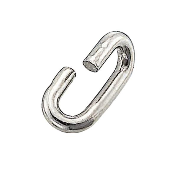 【商品概要】●プライヤ等でしぼって閉じます。●チェーン・ワイヤー・ロープ等の連結金具として、また端末の金具のジョイントに。●D(mm)：11 ●L(mm)：44 ●W(mm)：17 ●Weight(g)：105 ●参考使用荷重(kN)：1....