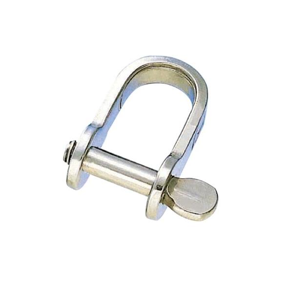 【商品概要】●ねじシャックルより手軽なエコノミータイプです。●チェーン・ワイヤー・ロープ等の連結金具として、また端末の金具のジョイントに。●D(mm)：6 ●L(mm)：27 ●B(mm)：14 ●d(mm)：14.5 ●t(mm)：3 ●...