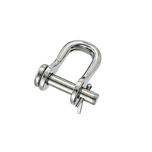 【商品概要】●ワリピン止めなので、振動でピンが緩む危険がないタイプです。●チェーン・ワイヤー・ロープ等の連結や、端末金具のジョイントに使用します。●特に、振動が多いなどで、通常のシャックルではピンが緩む可能性のある場所に。●D(mm)：5 ...