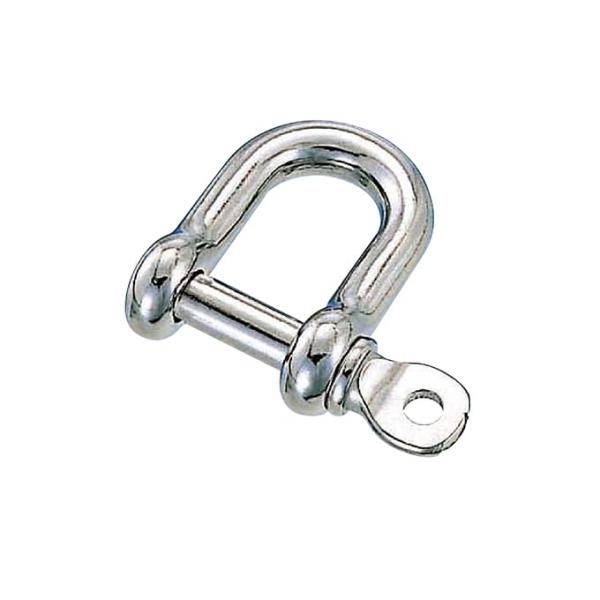 【商品概要】●ねじ込みタイプのスタンダードなシャックルです。●チェーン・ワイヤー・ロープ等の連結金具として、また端末の金具のジョイントに。●D1(mm)：5 ●D2(mm)：5 ●L(mm)：20 ●B(mm)：10 ●ｄ(mm)：10 ●...