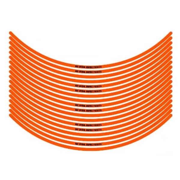 【商品概要】汎用品 二輪車用リムサイズ:17インチカラー:ソリッドタイプ オレンジ 【MDF 文字有り】ライン幅:6mm付属品:MDFロゴステッカー5枚、予備デカール2枚、貼付け説明書【商品説明】【商品詳細】ブランド：エムディーエフ(Mdf...