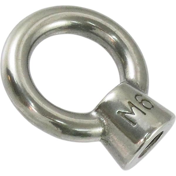 【商品概要】D=5mm L=16mm H=20mm B=11mm ねじ径=M6使用荷重 50kg金型や機器の吊上げ、一般の荷役に。ナット頭部がリングになっており、チェーン、ワイヤー、ロープ等を通して使用できます。ステンレス製なので、防錆性・...