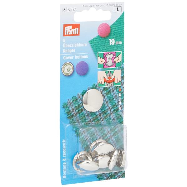 【商品概要】入数：5組サイズ：19mm【商品説明】【商品詳細】ブランド：Prym商品種別：ホビー商品名：プリム(Prym) くるみボタン 補充用 19mm 5組 シルバー 323152製造元：プリム(Prym)商品番号：PRYM_32315...