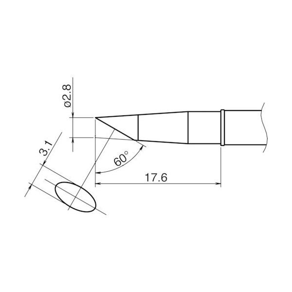 【商品概要】コテ先名称:2.8BC型適合コテ:FX100ヒーター一体式コテ先温度:450℃【商品説明】【商品詳細】ブランド：白光(HAKKO)商品種別：ハンダゴテ商品名：白光(HAKKO) こて先/2.8BC型 T3101BC28製造元：白...
