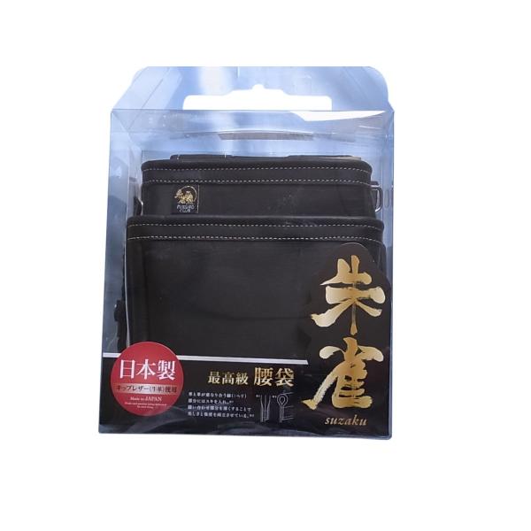 【商品概要】特長:キメが細かく、柔らかいキップレザー(高級牛革)使用。サイズ:H230×W 185×D100mmカラー:黒【商品説明】【商品詳細】ブランド：ふくろ倶楽部商品種別：DIY・工具・ガーデン商品名：ふくろ倶楽部 朱雀 腰袋(大)2...