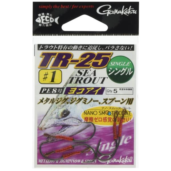 【商品概要】サイズ:1入数:5本【商品説明】【商品詳細】ブランド：Gamakatsu(がまかつ)商品種別：フック・針商品名：がまかつ(Gamakatsu) TR-25(シングル) #1.製造元：がまかつ(Gamakatsu)商品番号：423...