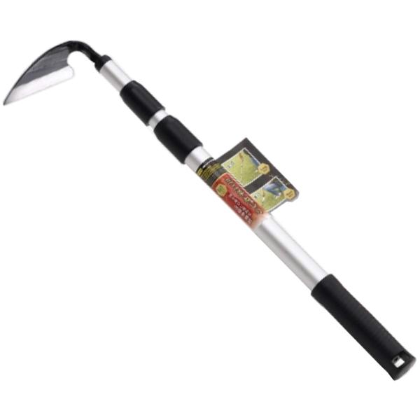 【商品概要】持ち運びに便利な3段伸縮式!!立って・座っての様々な作業に最適!!最短/約510mmから、最長/約1100mmまで伸縮可能!!草刈り、土削りに最適!!軽いアルミ製!!刃材質;特殊鋼 柄材質;アルミ/PP日本製【商品説明】【商品詳...