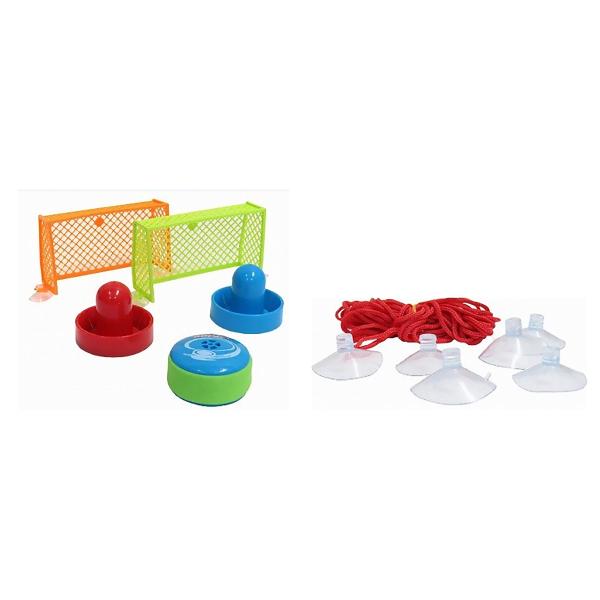 【商品概要】材質:PP、EVA、ABS、PVC対象年齢:6才以上セット内容:ゴール×2、マレット×2、パック×1、ロープ×1(約6m)、吸盤(小)×4、吸盤(大)×6使用電池:単4電池×2本(別売)原産国:中国【商品説明】【商品詳細】ブラン...