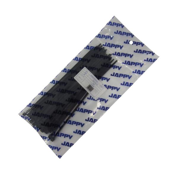 【商品概要】材質：11ナイロンUL94HB質量（g/本）：1.8色：黒色最大結束径：φ65mmループ引張強度(最小値) N (Kgf)：216（22.0）使用温度範囲：−40℃〜105℃【商品説明】【商品詳細】ブランド：JAPPY商品種別：...