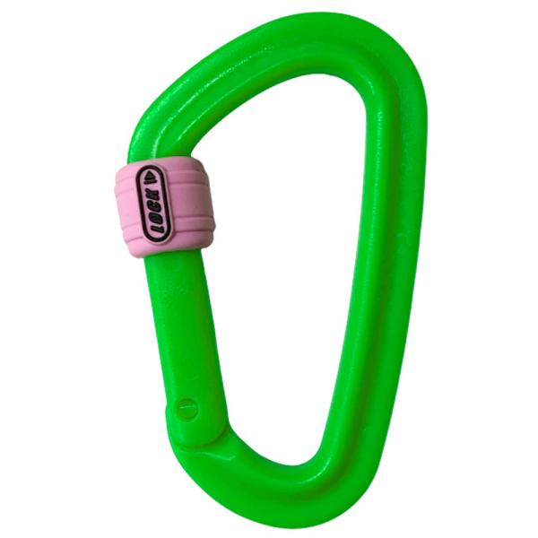 【商品概要】YKK社製、オールプラスチックで、ボディと板バネを一体成型した軽くて強靭なカラーカラビナです。色ハガレがなく、おしゃれなカラーを保ちます。またワンタッチで使えるロック機能（シリコン製）を採用、不用意な動作にも外れたりしないので安...