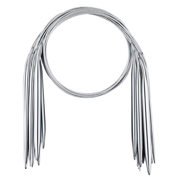 【商品概要】【素材】高品質のステンレス製で、精密に研磨された表面は滑らかで耐摩耗性に優れ、引っ掛かりや糸詰まりを防ぎ、編み物のスピードと楽しさを効果的に向上させます。【サイズ】長さ：80cm　太さ：2mm, 3mm, 4mm, 4.5mm,...