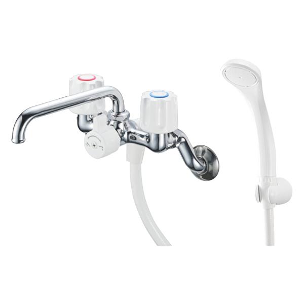 【商品概要】【特長】シングルレバーやサーモスタットと比べて内部構造が簡単なので水漏れした際の修理が簡単。また交換部品もメーカー問わず適合する場合が多く補修に適しています。【定番のツーバルブ混合栓】お湯と水が分かれていて、ハンドルを回すだけの...