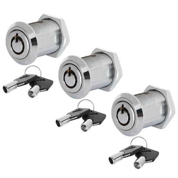 【商品概要】プッシュロック同一キー:管状プッシュロック3個付き、各ロックには2つのキーが付いています。チューブラーロック寸法:シリンダーの直径は3/4インチ(19mm)、プランジャーの外径は9/10インチ(23mm)、全長1-1/2インチ(...