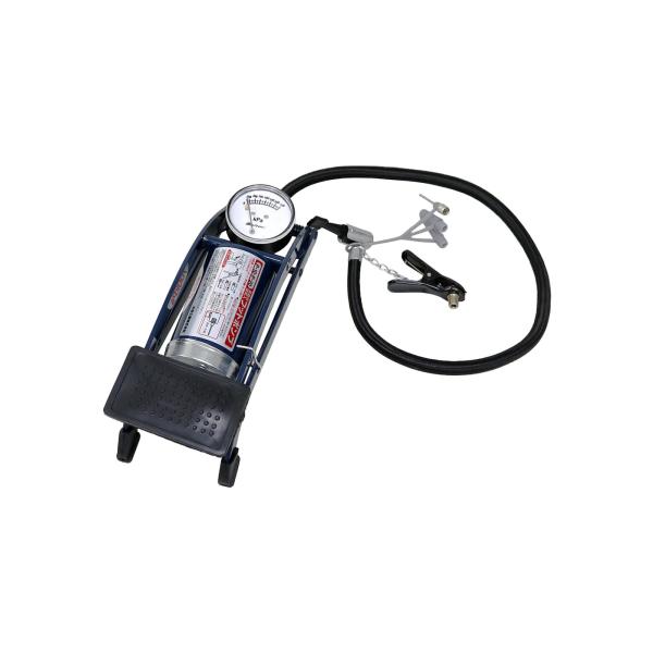 【商品概要】空気圧がわかる圧力計付[ 最高圧力 ]約700kpa [ 付属品 ]バイク用・自転車用・ボール用・ボート用・浮き輪用ノズル [ メーター表示 ]0〜700Kpa [ エアーホースの長さ ]約600mm[ 本体サイズ ]「最小」約...