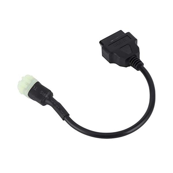 【商品概要】6ピンOBD2ケーブル、Kawasaki Z900 / Z900RS / ZX10R / ZX14R / H2に完全に適合。リアルタイムデータの読み取り：RPM、速度、温度、O2センサーデータ、電圧、排出値など。標準仕様を満たす...
