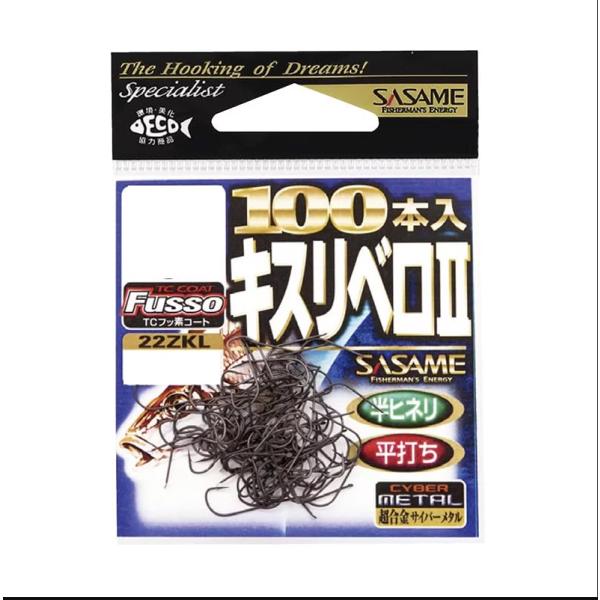 【商品概要】カラー：ブラック号数：8入数：100本●キスのトップトーナメンター：伊藤幸一の理想の形を製品化しました。●TCフッ素コートを採用で、刺さりバツグン！【商品説明】【商品詳細】ブランド：ささめ針(SASAME)商品種別：スポーツ＆ア...