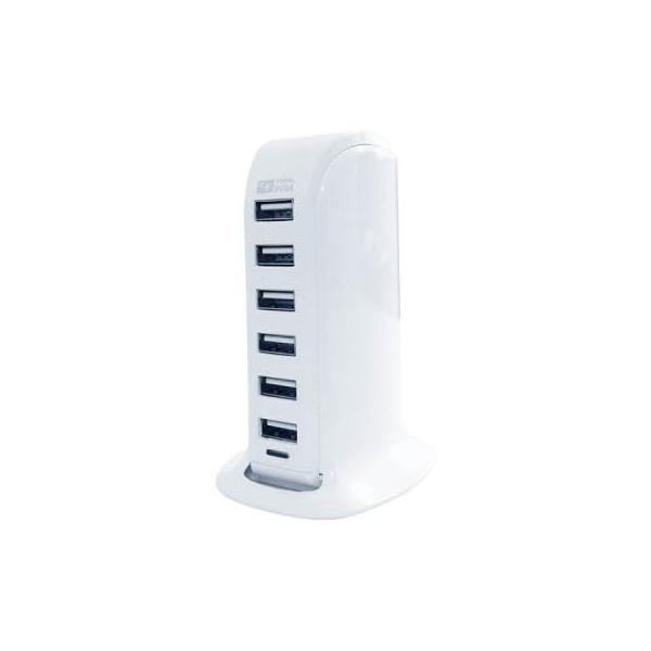 【商品概要】コンセント一つでUSB-Aの機器を6台同時に充電可能なUSB充電器。85W×180H×75Dmm300g詳細は、メーカーHP等でご確認の上、ご購入ください。 画像やサイズ、重量はイメージです。型番（品番）によってサイズ、形、重さ...