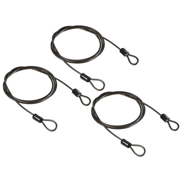 【商品概要】素材：スチール、プラスチック; サイズ：2.5mm x 1m(D*L); パッケージコンテンツ：3本 x セキュリティワイヤー特徴：セキュリティワイヤーの保護コーティングは、さらなる耐久性と耐摩耗性を追加します。内部ケーブルを湿...