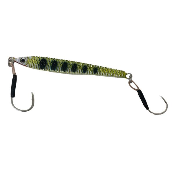 【商品概要】全長：約90mm(アイ含む)前後アシストフック付き表面グルーヴ加工によりハイピッチウォブンロールアクションが発生表面の段差でフラッシング&amp;アピールが強力凹面のカラーが剥げにくく、カラーが長持ち【商品説明】【商品詳細】ブラ...