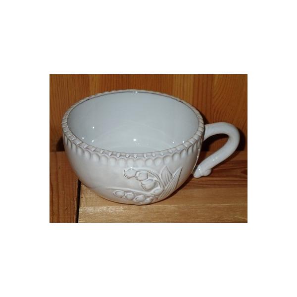 le grand chemin（グランシュマン）の雑貨オリジナルデザイン「ミュゲ　シリーズ」スズランのモチーフがアクセントの「ミュゲ　シリーズ」。濃淡のある釉薬の仕上げを施しており、アンティークのような風合いです。※ムラのある釉薬の仕上げを...