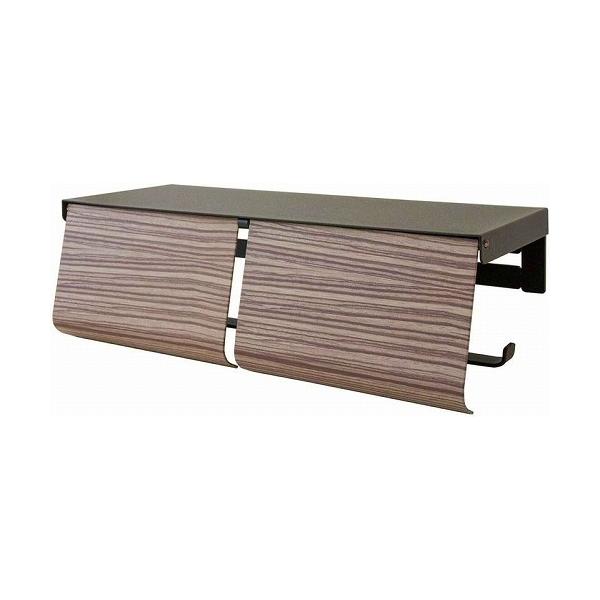 【商品説明】キレイな木目転写スチールのスタイリッシュなデザイントイレットペーパーホルダー『TEEL（ティール）』。取り出しやすいペーパーはサイドから差し込むだけの簡単交換、補充が少ない二連式なのでおトイレが快適。備考：完成品（取付にはプラス...