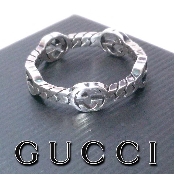 【美品】グッチ 指輪 インターロッキングG リング GUCCI INTERLOCKING G 661523 荒縄 シルバー925 2.8g  ナロー メンズ メーカー表記20刻印 実測19号 イタリア製 箱 保存袋 ap9895【一撃即決】...