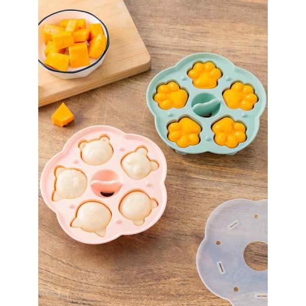 高温 耐性 蒸しケーキ型 蒸し可能 シリコン ベビーフード サプリメント ツール クマ カボチャ 餅ツール 猫足 プリン ゼリー 蒸しパン