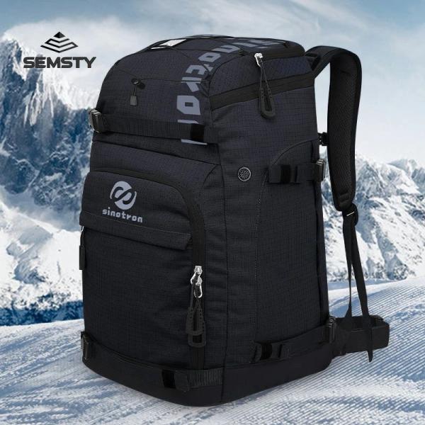【商品詳細】  ブランド：SEMSTY       商品名：スノーボードブーツバッグ  商品サイズ：52.8cm*33.8cm*21.75cm、55L  カラー：ブラック、グレー         商品説明： ・【55L大容量と多機能ストレー...