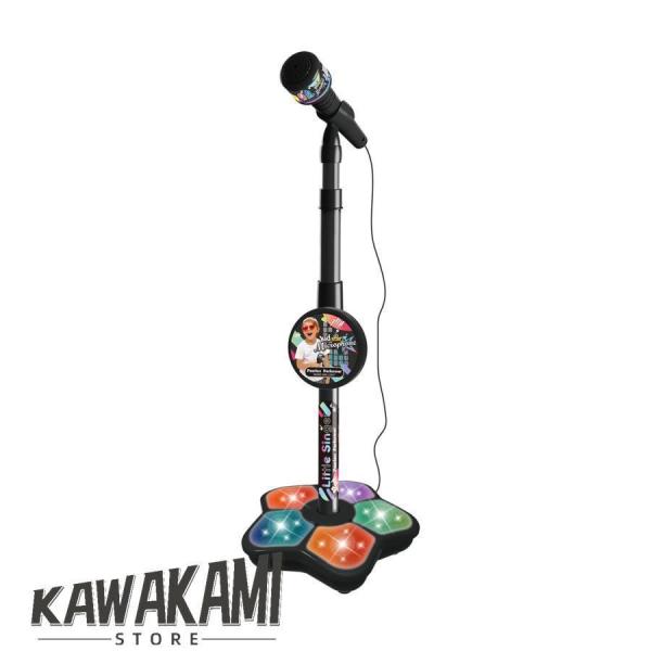 キッズスタンドマイク 子供用 カラオケマイク おもちゃ リアル 対応 音楽プレイヤー スマートフォン 接続 カラオケ機器 誕生日プレゼント