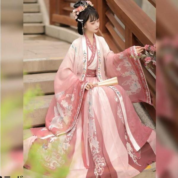 商品名　レディース漢服色 　写真色内容 トップス＋スカート+羽織 サイズ  S：身長150-155　体重42.5-50kg M：身長155-160　体重50-60kg L：身長160-170　体重60-70kg XL：身長165-170　体...