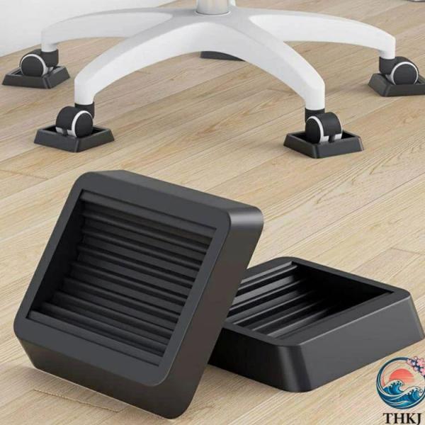 固定脚 キャスターストッパー オフィスチェア デスクチェア 冷蔵庫 OAチェア 床 テーブル 滑り止め 防音 衝撃吸収 ゴム ストッパー 傷 5個入り