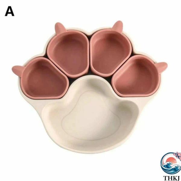 ベビー食器 離乳食プレート 吸盤ボウル 猫の爪 離乳食 食器 ひっくり返らない 滑り止め 食品級シリコン 吸盤つき