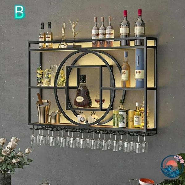 ? 一体型デザイン： ワインボトルとワインラックが一体化し、収納スペースを拡大。デザイン性の高いワイングラス用ラックは、ワイングラスを掛けながら、お好みのワインを置くことができます。ワインとワイングラスを整理整頓することで、デスクやカウンタ...