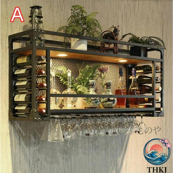 ? 金属製ワインラック工業スタイル:吊り下げ式ワイングラスラックは、高温ベーキングプロセスを経た丈夫な鉄製で、すべての部品はよく溶接されているため、鋭いエッジがなく、錆びず、耐久性があります。? 外周ガードレールデザイン:このワイングラスホ...