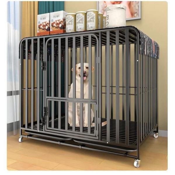 丈夫で錆びにくいスチール角パイプを使用し、噛み癖のある犬が使っても壊れにくく、長くお使いいただけます。組み立て式のため、使用しない時は折りたたんで、場所を取らずに収納できます。耐久性に優れているため、ケージの上にペット用品などを置くことも可...