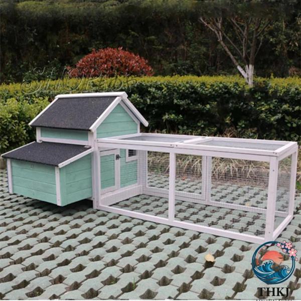 ? 【多機能デザイン】生活空間と活動空間を一体化。青い巣は快適な休憩エリアを提供し、白いメッシュケージは広々とした活動エリアを作り出します。家禽の日常の生息地と活動のニーズを満たします。? 【高品質素材】無垢材と耐久性のある金属メッシュを選...