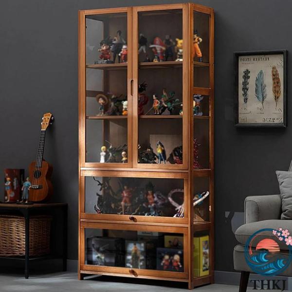 色:ブラウン5層材質:ガラス, アクリル, 木製取り付けタイプ:フロアマウントスタイル:モダンサイズ:長さ65cm付属品:棚家庭洗い:水拭き 高さ調整可能：コレクションケース 床の高さは調整可能で、異なる高さのアイテムの配置に合わせて床の高...