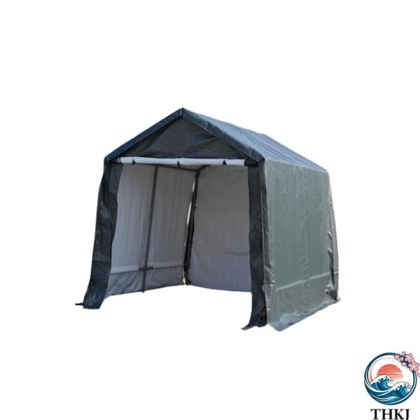 ? テント 車自転車バイクの屋外用ガレージ商品の説明自宅の物置として最適なサイズで、バイク自転車一輪車タイヤなどが収納できます。 テント素材は防水UVカット。風や雨、黄砂や紫外線から守ります。 建築許可も不要で、自分で組み立てられます。簡単...