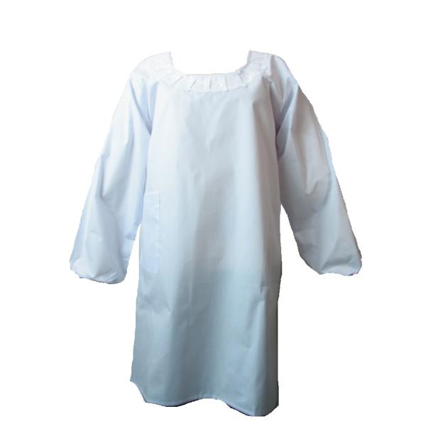 素材：生地　ポリエステル　65％　綿　35％　　　レース　綿　100%　　サイズ：Mサイズ　　　　前丈　85cm　　　　前右脇~左脇　50cm　　　袖丈　50cm　　　アームホール1周　50cmLサイズ　　　前丈　85cm　　　前右脇~左脇...