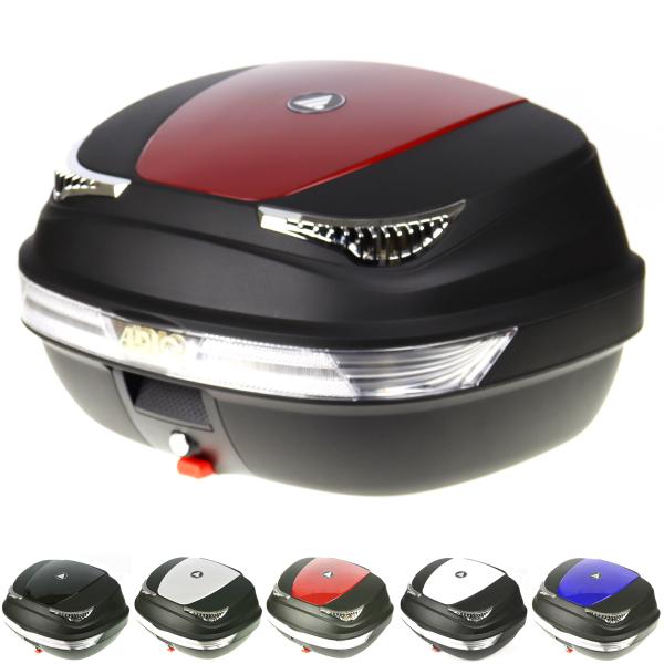 AG-88 容量51L トップケース [ハイグレードタイプ] バイク リアボックス 大容量 背もたれパット付き 着脱も簡単 オシャレなデザインで頑丈！ 汎用タイプ キャリア取付用 リアボックス バイクボックス リアケース トップボックス 大...