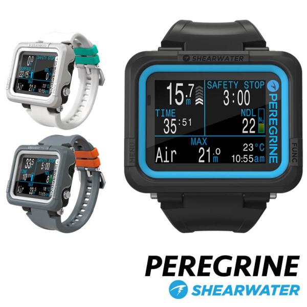 ブランド Shearwater/シェアウォーター。PEREGRINE(ペレグリン) ダイブコンピュータ 同梱物 ・Peregrine ダイブコンピューター。・USB-Cワイヤレス充電器。・点検チェックリストカード。・製品情報ガイド。・スクリ...