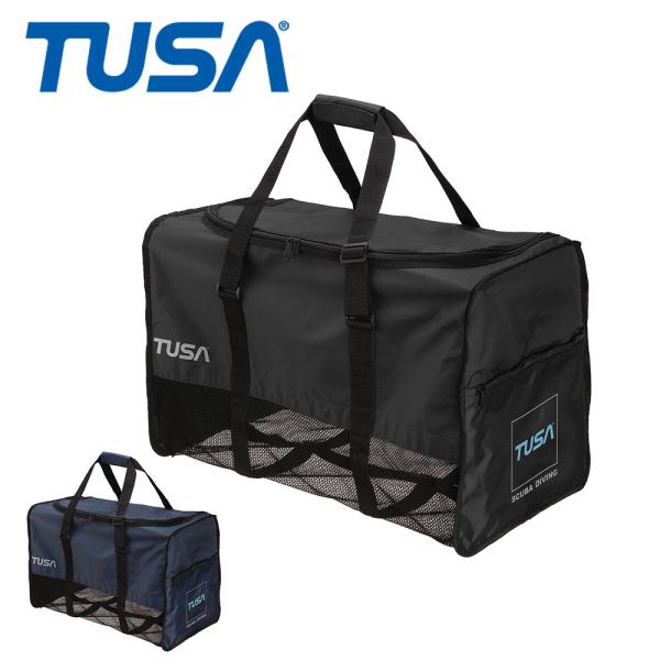 TUSA/ツサ メッシュバッグ 容量約93L・タイプ： 角型メッシュバッグ・生地：420デニールナイロン×塩ビコーティング＋メッシュ・サイズ：横650×幅370×高さ420mm・容量：約93L・サイドポケット付き