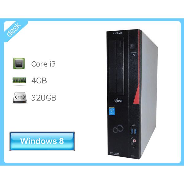 ■商品名:富士通 ESPRIMO D583/J ■CPU:Core i3-4150 3.5GHz■メモリー:4GB (2GB×2枚)■HDD:320GB (SATA)■光学ドライブ DVD-ROM■OS:Windows8.1 Profess...