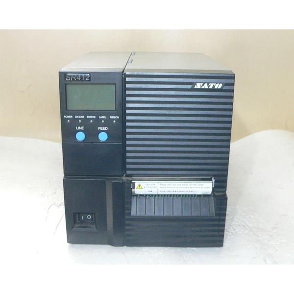 ■商品名: SATO SR412-3+CT バーコードラベルプリンタ■状態:感熱紙でしテスト印刷確認致しました。(画像参照)            ※インクリボン巻取りロッド破損。　　　   ※インクリボンはありません。■外観:筐体に擦り傷...