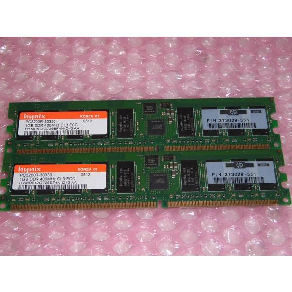 商品名:HP 373029-551 PC3200R 2GB(1GB×2) ECC Registered状態:中古品。動作確認済みです