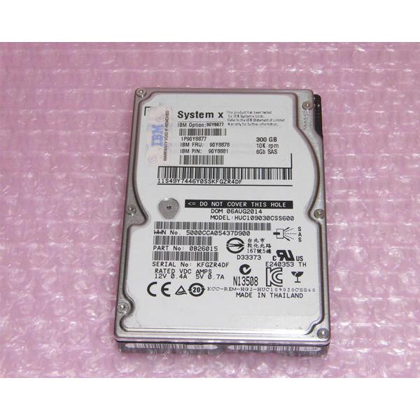 ■商品名　IBM 90Y8878 (90Y8881)■規格　SAS■容量　300GB ■回転数　10K