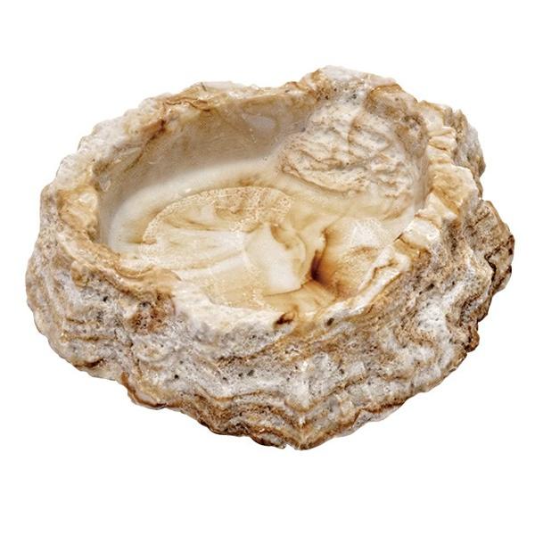 ずっしりとした安定感、天然石の風合いをもつ爬虫類・両生類用のエサ＆水入れです。ポリレジン製※製品の色はイメージ画像と異なる場合がございます。