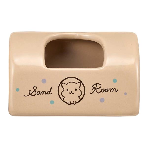 ハムスターの砂浴び場やトイレに使える陶器製容器です。／左右に砂を掻いても砂が飛び散りにくい横長形状です。／陶器製なので衛生的で、かじる・動かすなどのイタズラも防ぎます。◎本品の中に浴び砂またはトイレ砂（別売：MLP-103ハムスターの清潔バ...