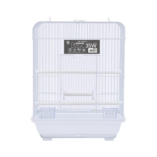 正面扉はクリア素材、美しい手乗り専用鳥ケージ／中がよく見えるクリアな正面扉／とまり木がつけられる天面扉／正面扉にとまり木付き／掃除がしやすい引き出しトレイ