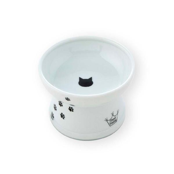 猫にとって理想の食器はいかにあるべきか？猫の食生活を見つめるところから誕生したしあわせの食器。【ハッピーダイニング 脚付フードボウルのここがスゴイ！】・食べやすい高さで、猫の食べにくさと食事の逆流問題を軽減・ボウルの中央にフードが自然に戻り...